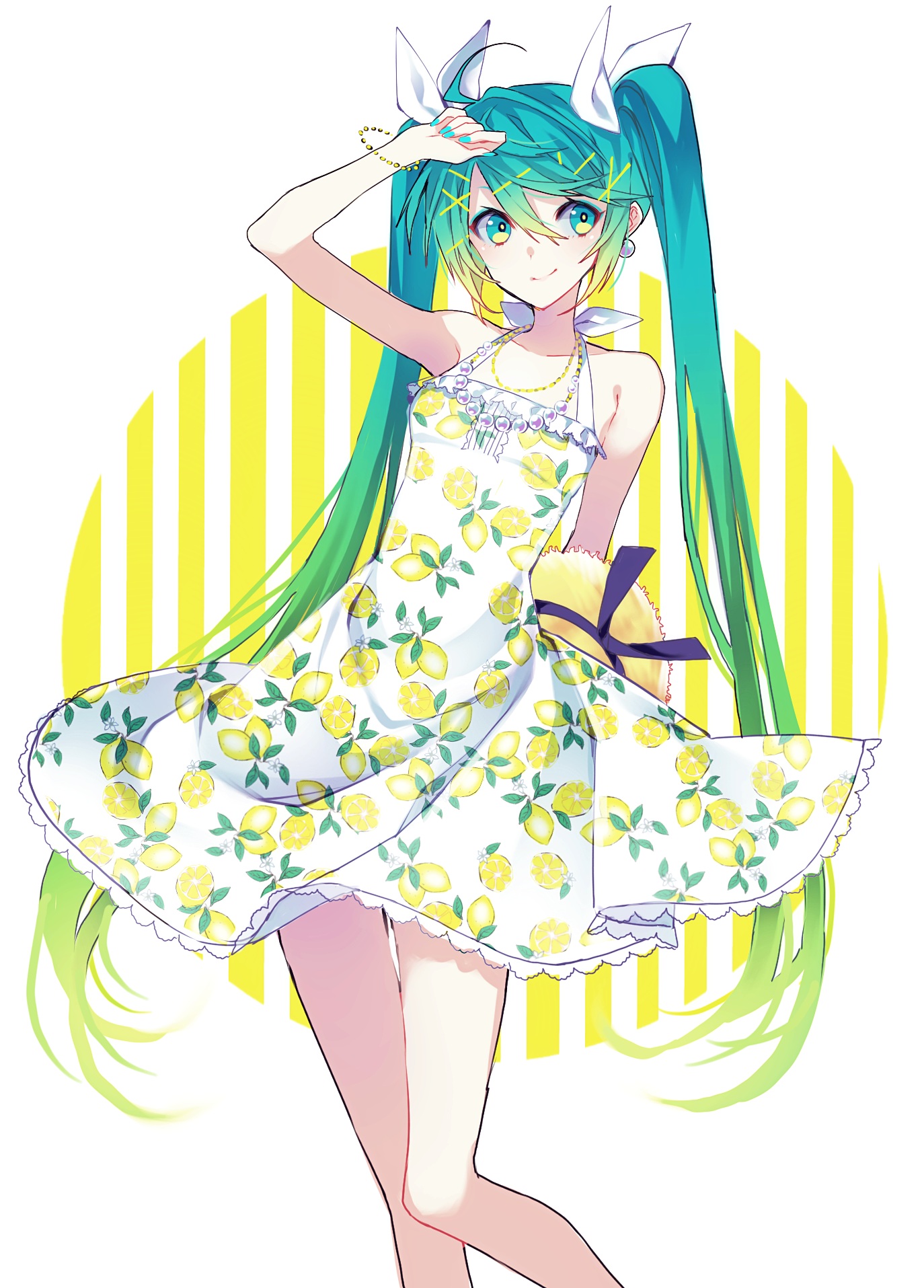 1055 vocaloid hatsune miku dress skirt lift summer dress | #756305 | yande.re